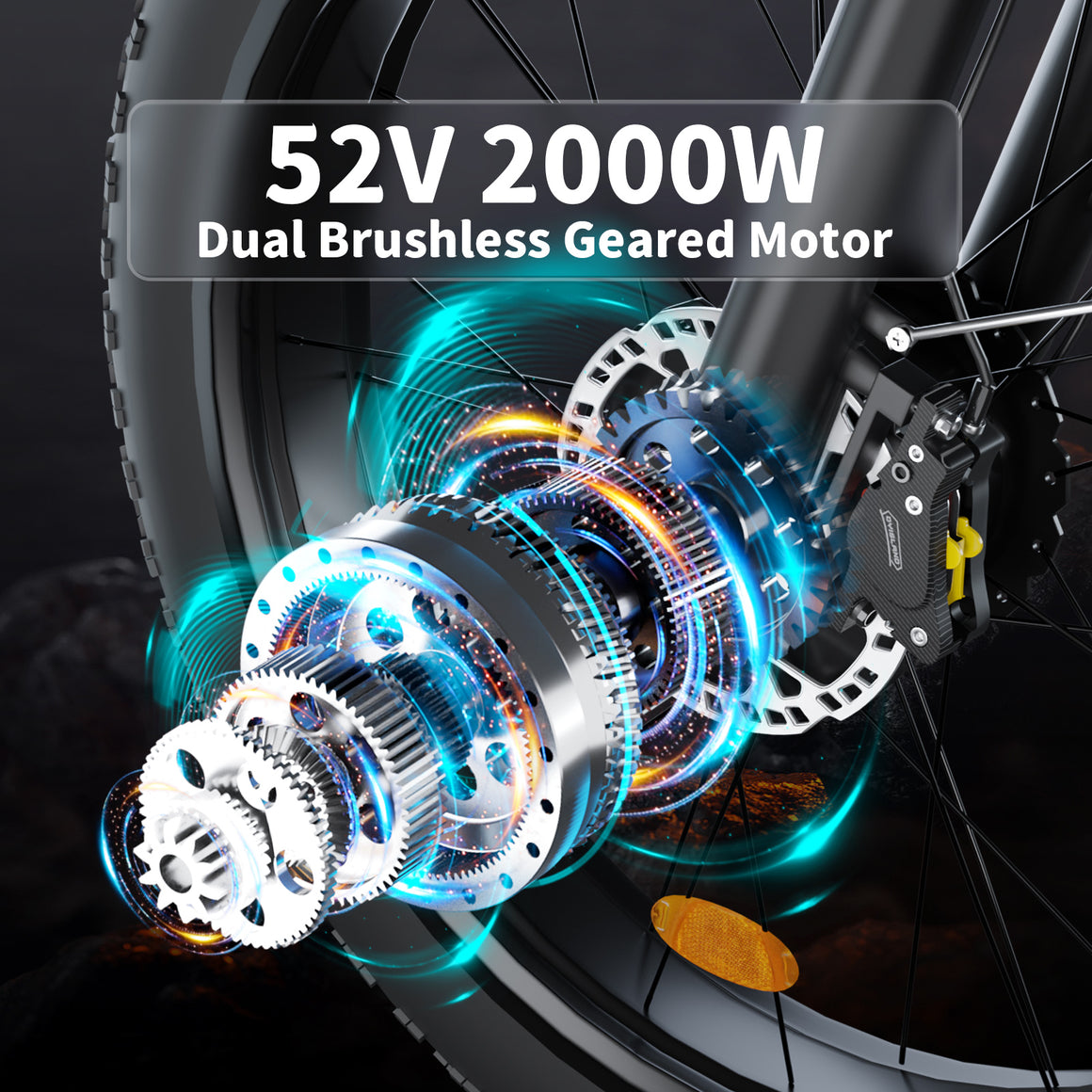 Bluvall V1 2000W Dual Motor ebike 80miles 35mph 165nm